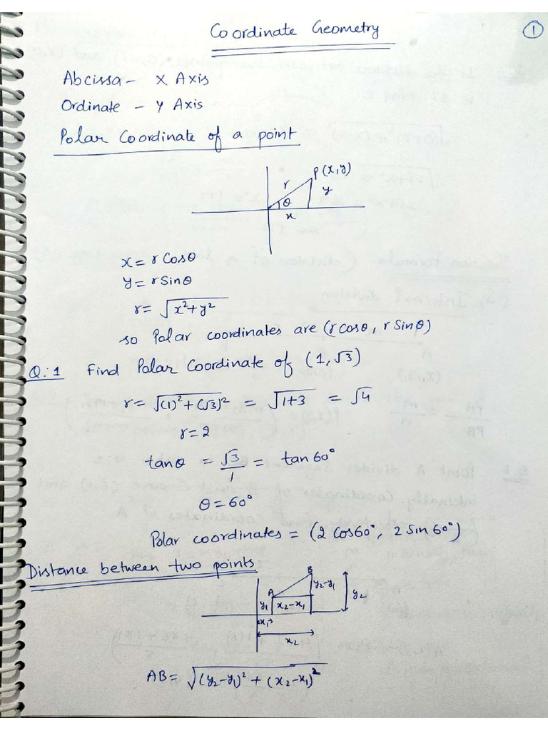 CoordinateGeometryNotes1 | PDF