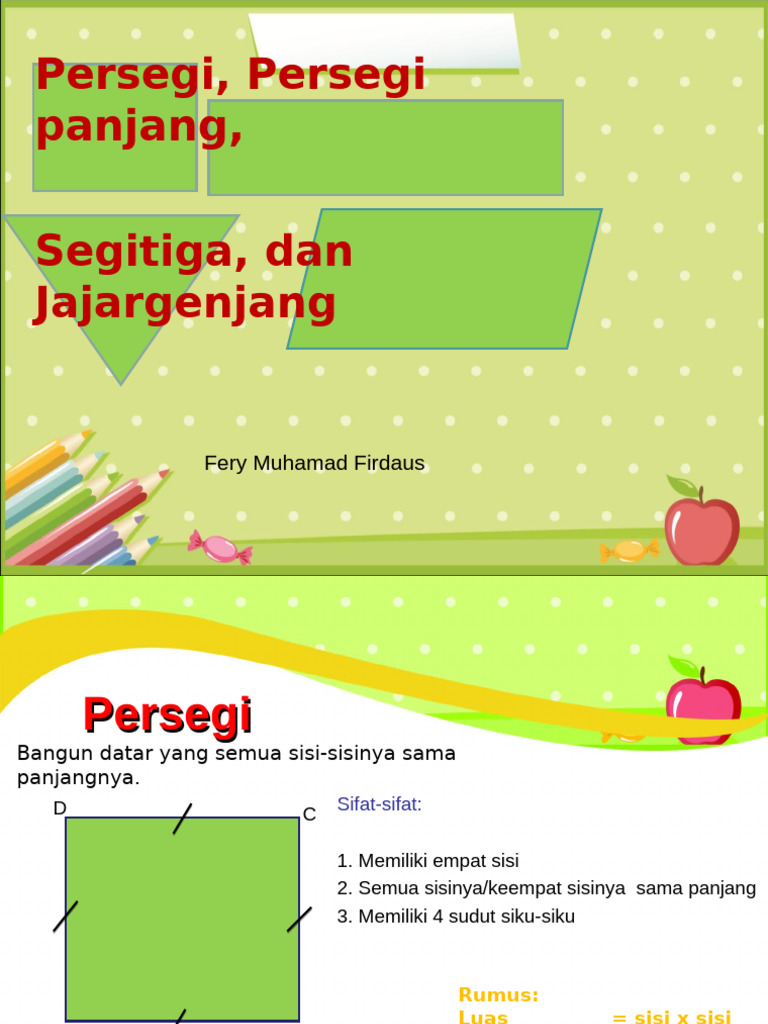 Bangun Datar: Persegi, Segitiga, Jajargenjang | PDF