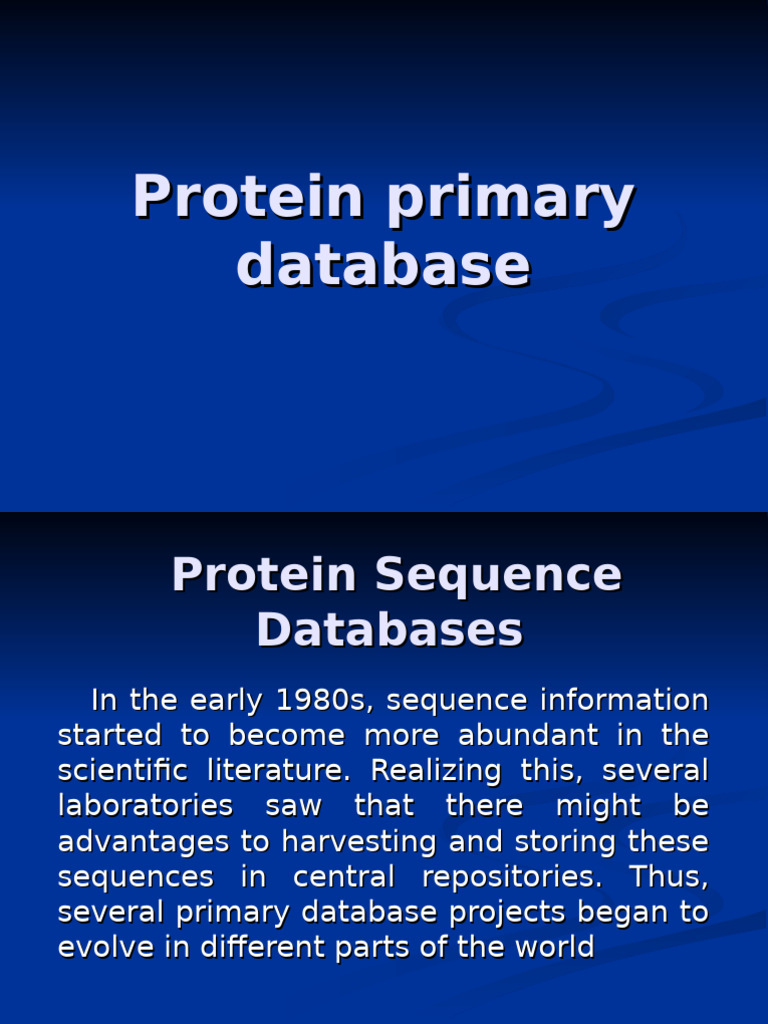 Protein Seq Databases (1) | PDF | Proteins | Macromolecules