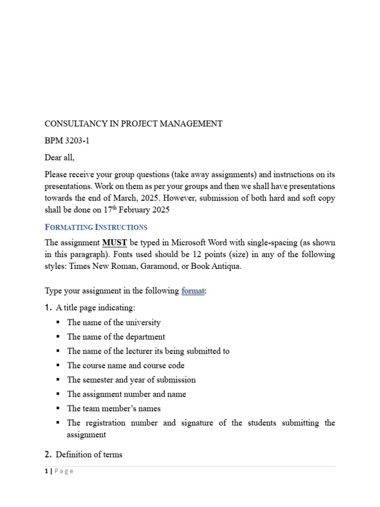 BPM 3203-1 Group Assignment | PDF