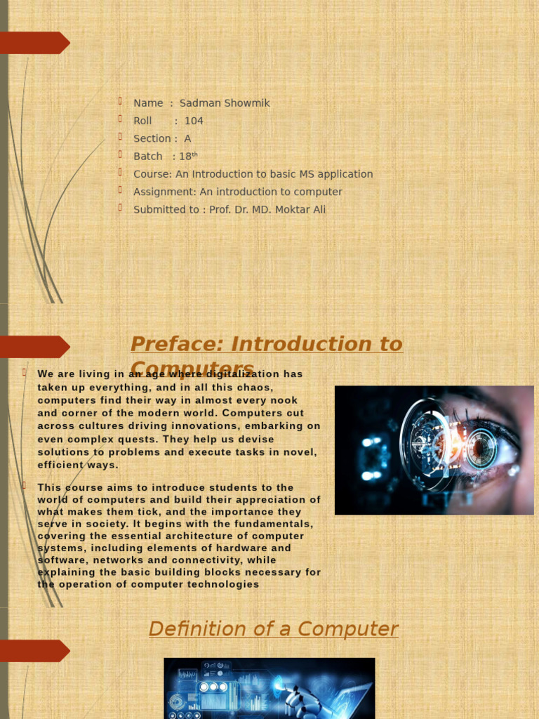 Introduction to Computers Basics | PDF | Internet Of Things | Computer Data Storage