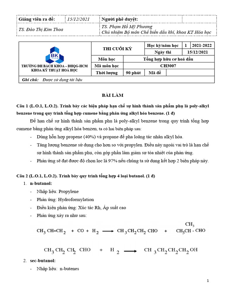 Đề thi và đáp án THAM KHẢO 211 by TVT | PDF