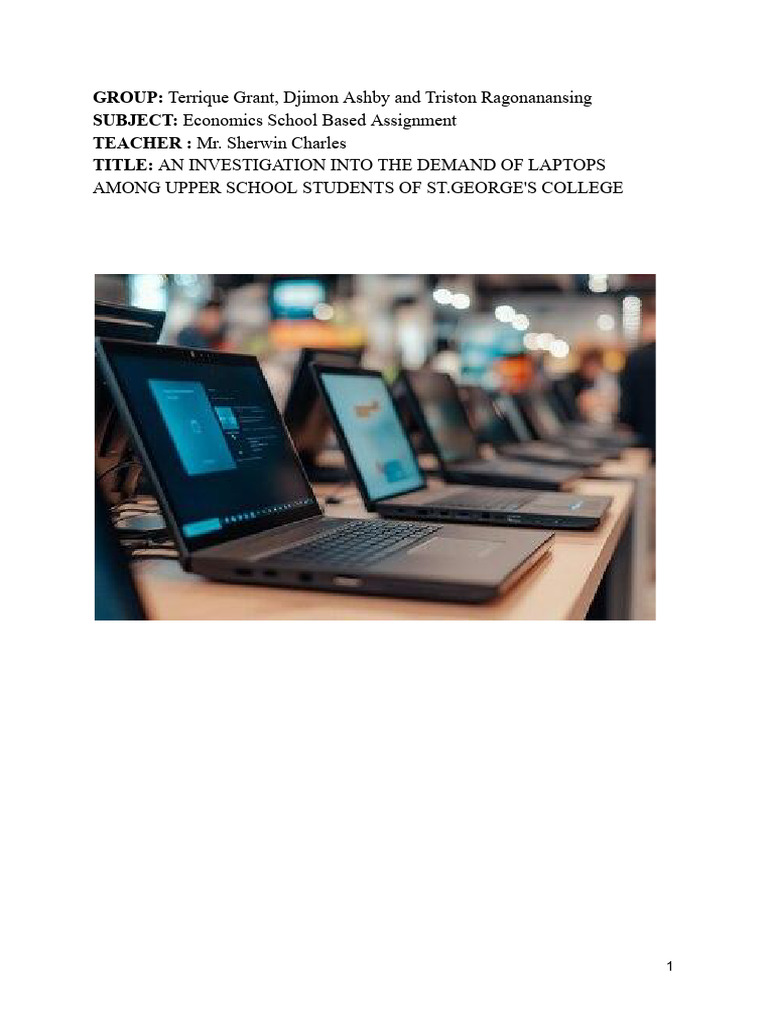 Econ Sba 2024 | PDF | Elasticity (Economics) | Demand