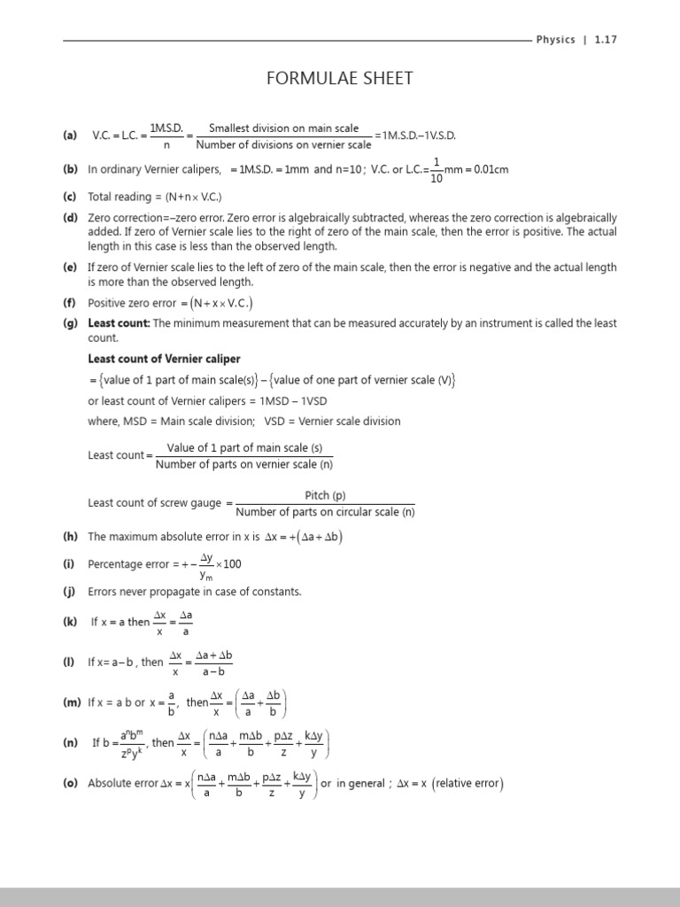 Surface Area and Volume Errors in Physics | PDF | Significant Figures ...