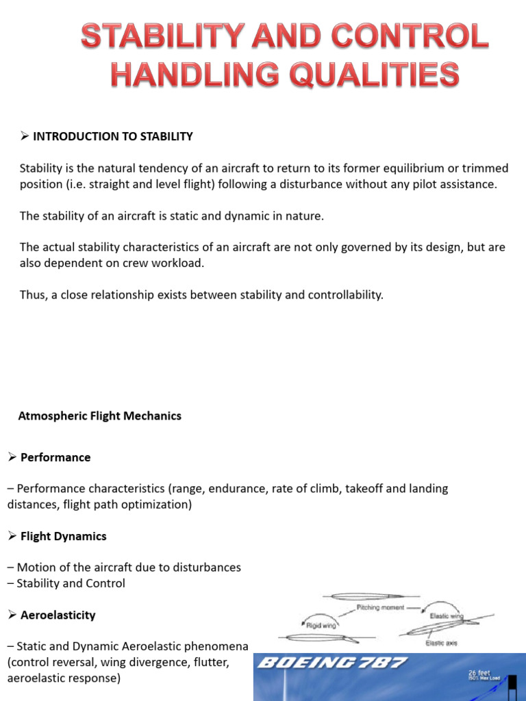 Aircraft Stability Essentials | PDF | Aircraft | Fluid Dynamics