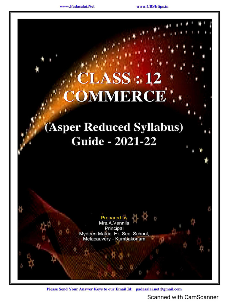 106-12th Commerce - Guide 2021 - 2022 - English Medium PDF Download | PDF