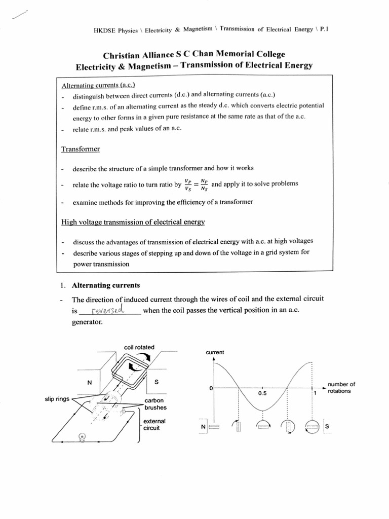 Transmission of Electrical Energy | PDF