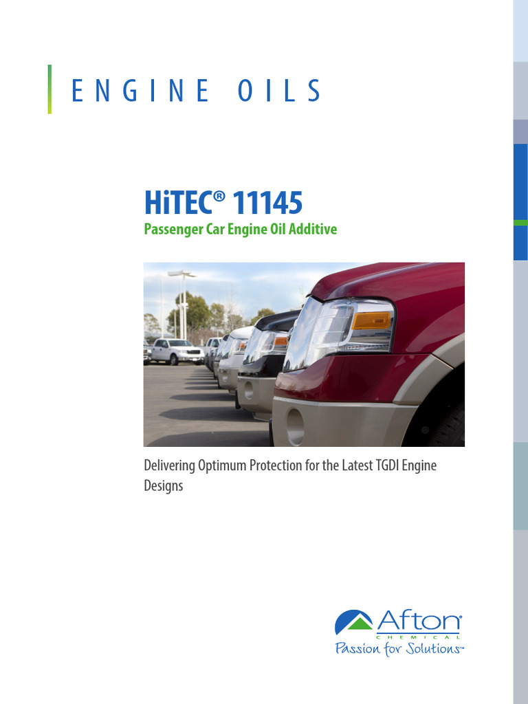 HiTEC® 11145 for TGDI Engine Protection | PDF | Motor Oil | Liquids