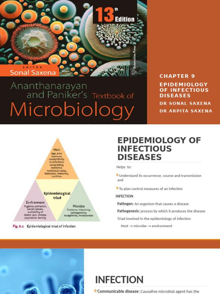 Epidemiology of Infectious Diseases: DR Sonal Saxena DR Arpita Saxena ...