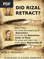 Lesson 4 Jose Rizals Retraction | PDF