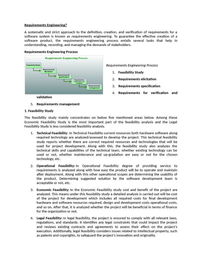 Requirements Engineering | PDF | Feasibility Study | Systems Thinking