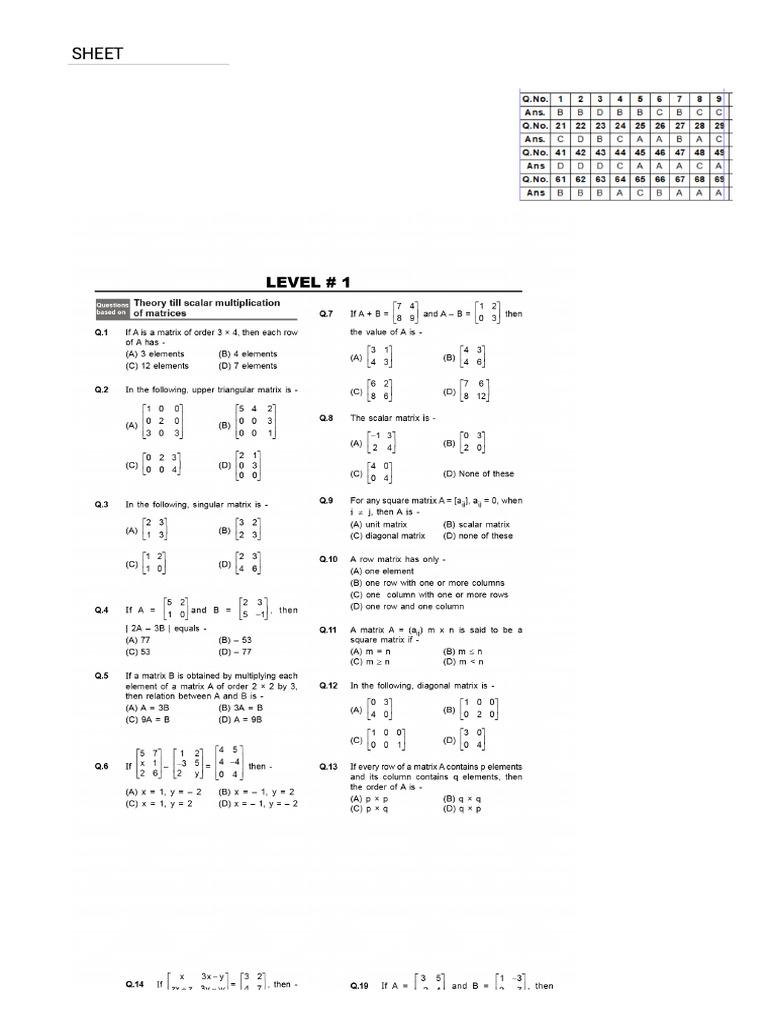 C26 Matrices | PDF