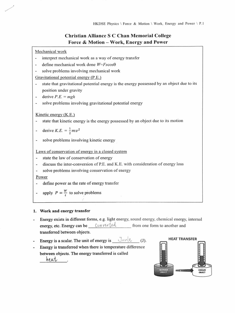 Work, Energy and Power | PDF
