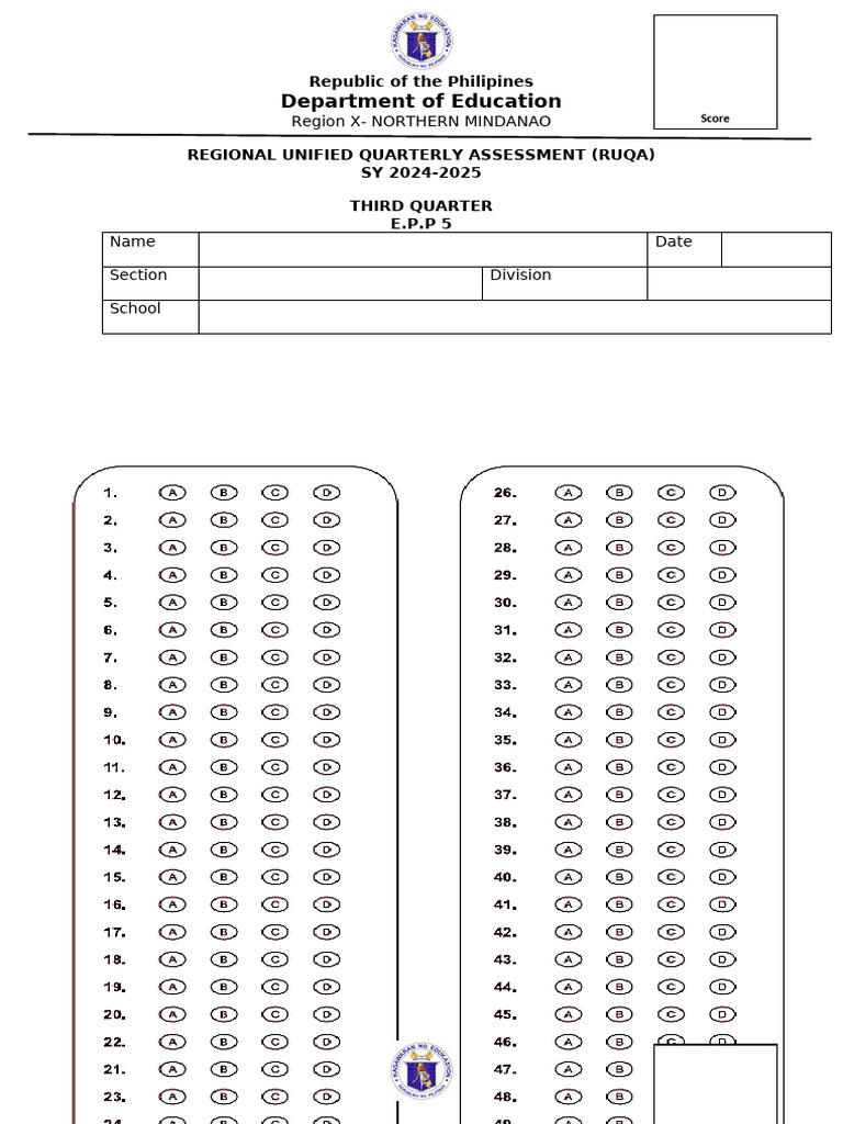RUQA Grade 5 Third Quarter 2024-2025 | PDF | Governance | Government ...