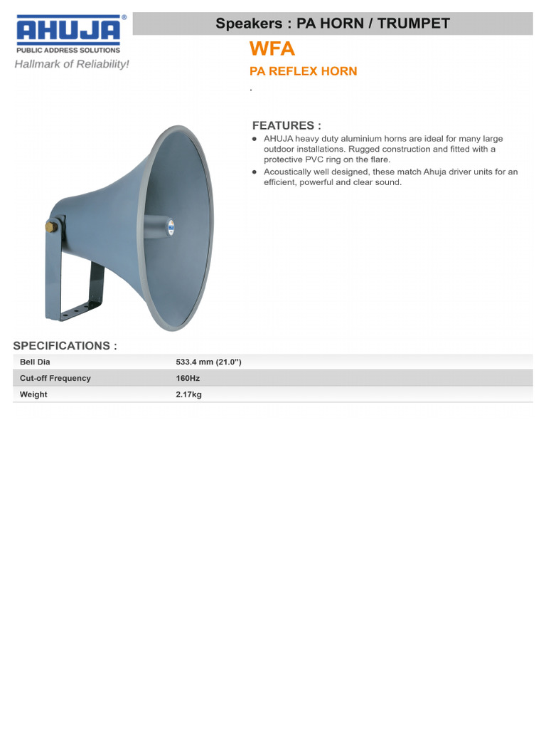 Ahuja-Radios-WFA | PDF