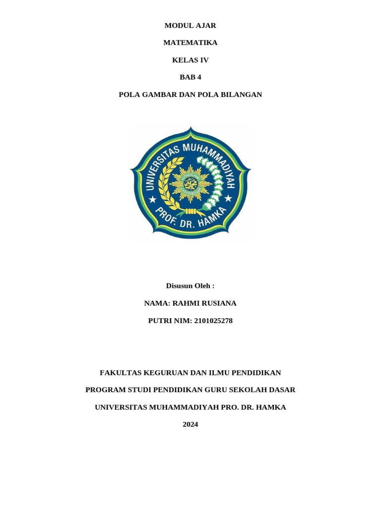Modul Ajar Pola Gambar Kelas IV SD | PDF