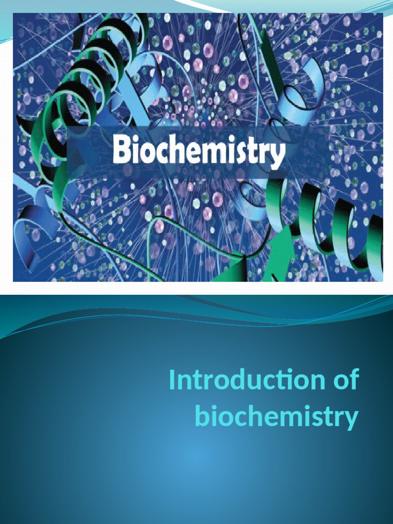 Introduction of Biochemistry | PDF | Biochemistry | Chemistry