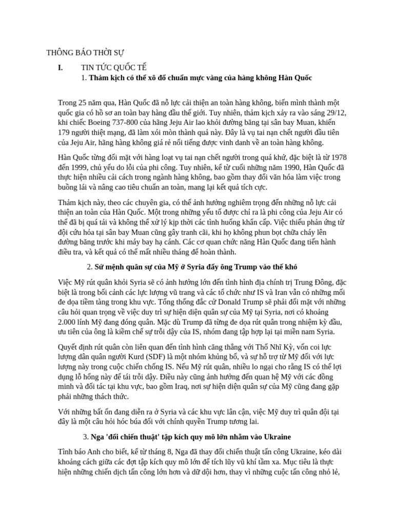 Thông Báo TH I S | PDF