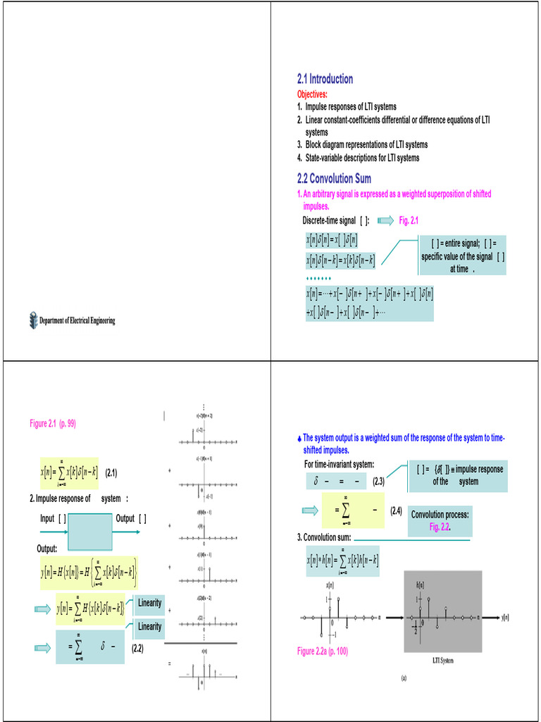 2024 Spring SigSys Note05 CH02 | PDF | Mathematical Physics | Signal Processing
