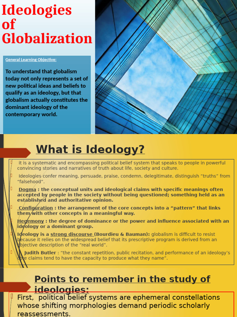 Presentation 2 - Ideologies of Globalization | PDF | Ideologies | Globalization