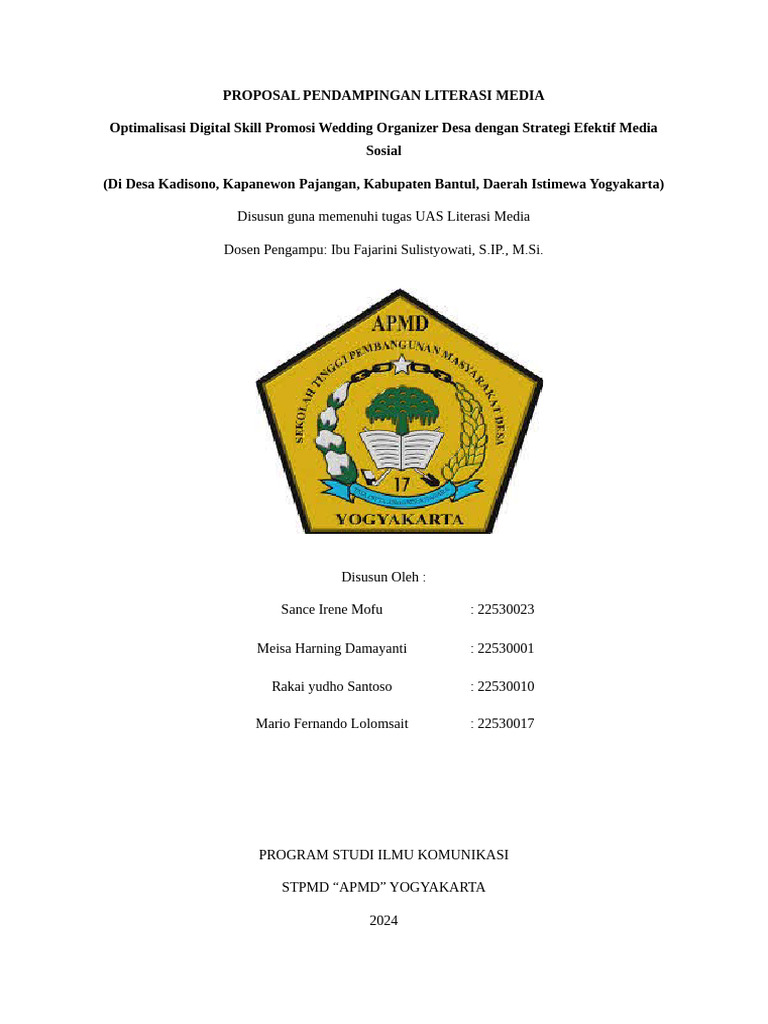 PROPOSAL PENGABDIAN LITERASI MEDIA (Kelompok 2) | PDF