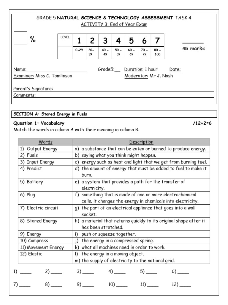 Natural Science Exam November | PDF | Earth | Soil
