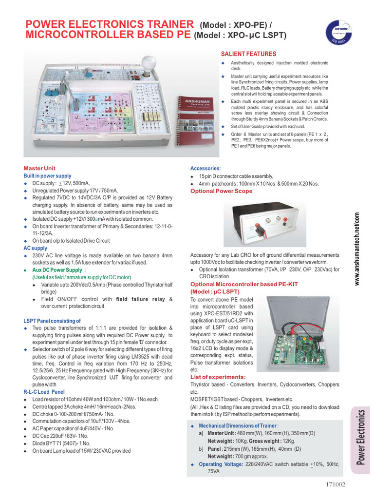 Power Electronics Training Kit | PDF | Power Inverter | Power Electronics