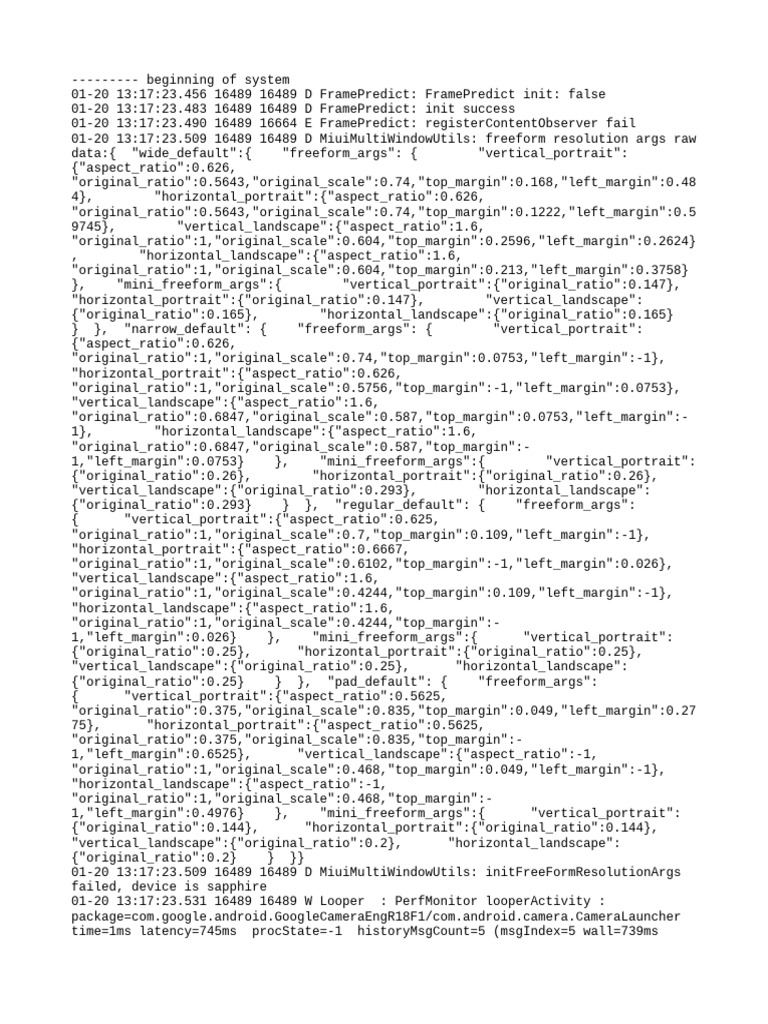 Log Cat 1737368250140 | PDF | Computer Engineering | Operating System Technology