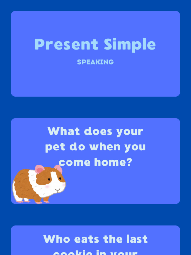 Present Simple Speaking Questions | PDF