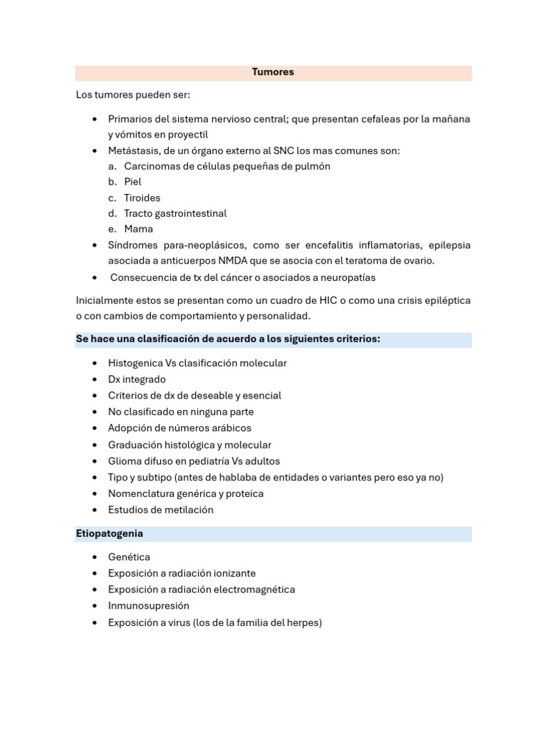 11. Tumores | PDF | Cáncer | Neoplasias