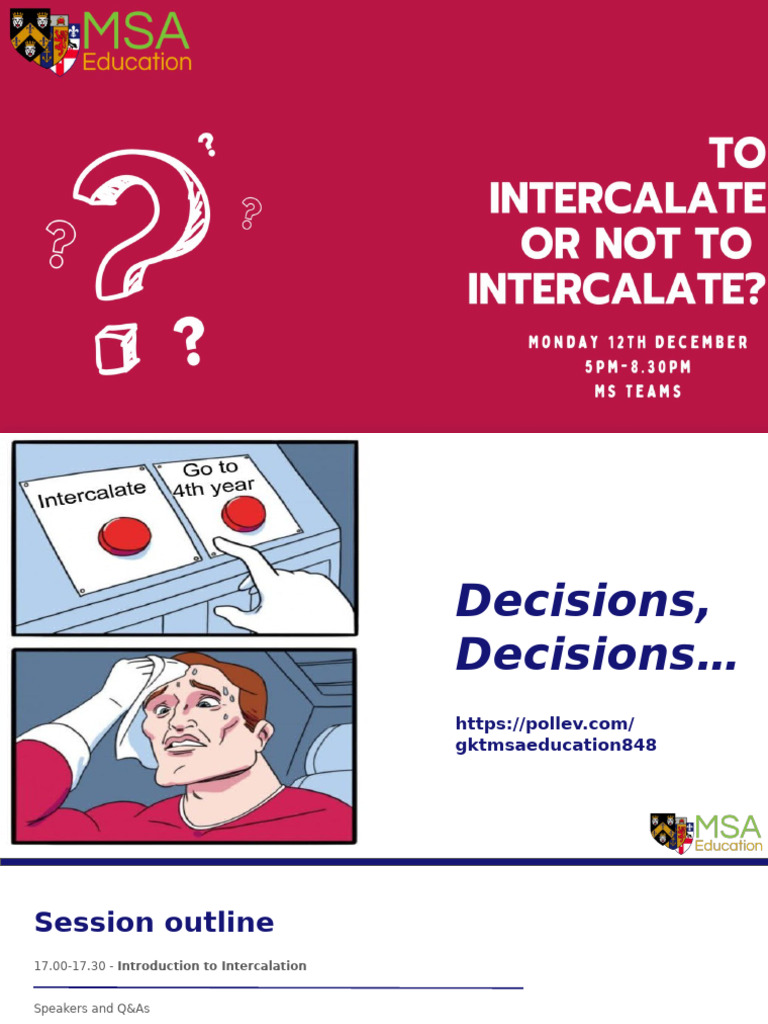 MSA - To Intercalate or Not To Intercalate 22 - 23 | PDF | Master Of ...