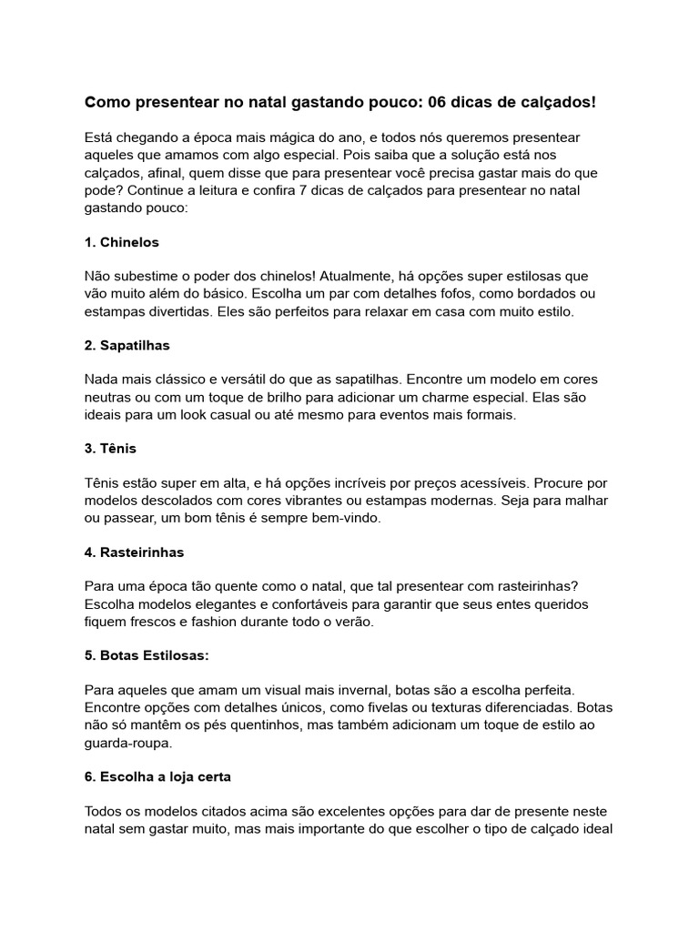 Cópia de Como Presentear No Natal Gastando Pouco_ 06 Dicas de Calçados ...
