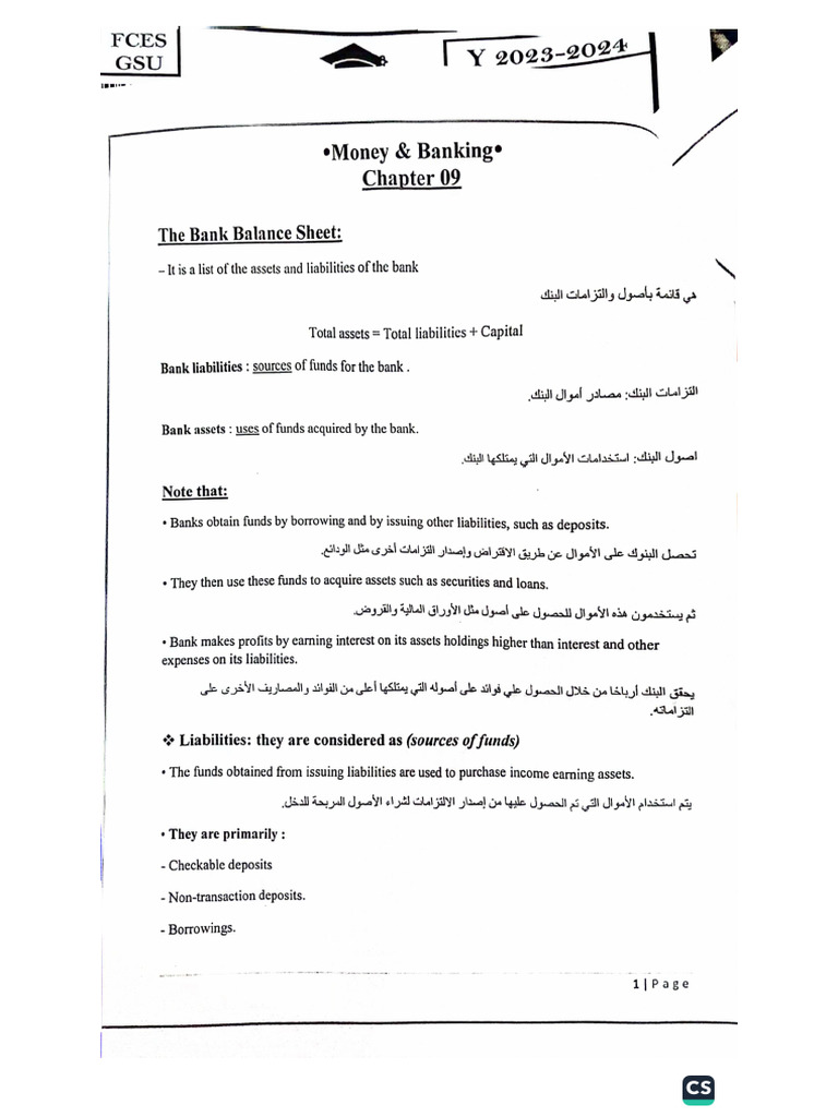 Money CH 9 Nour | PDF