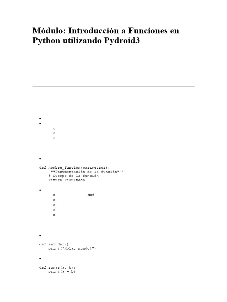 Funciones En Python Mod Pdf Python Lenguaje De Programación Fahrenheit