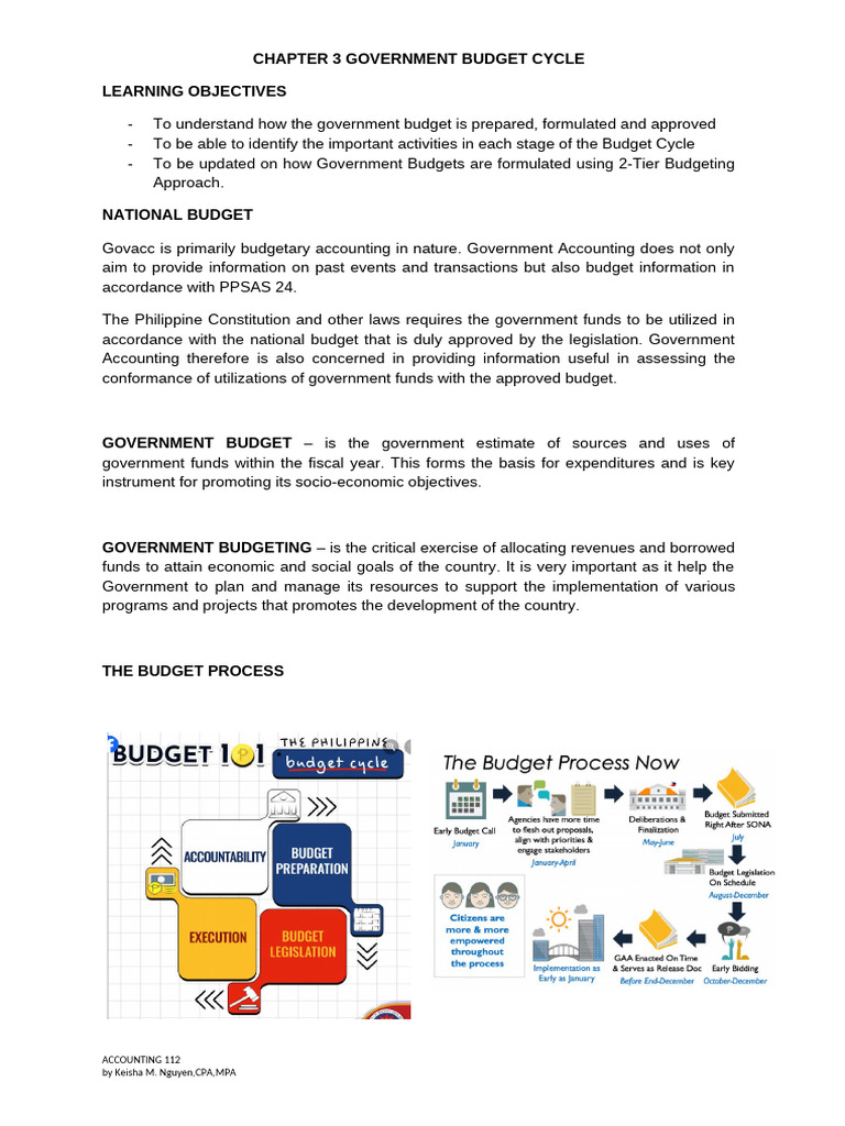 Understanding the Government Budget Cycle | PDF | Budget | Government ...