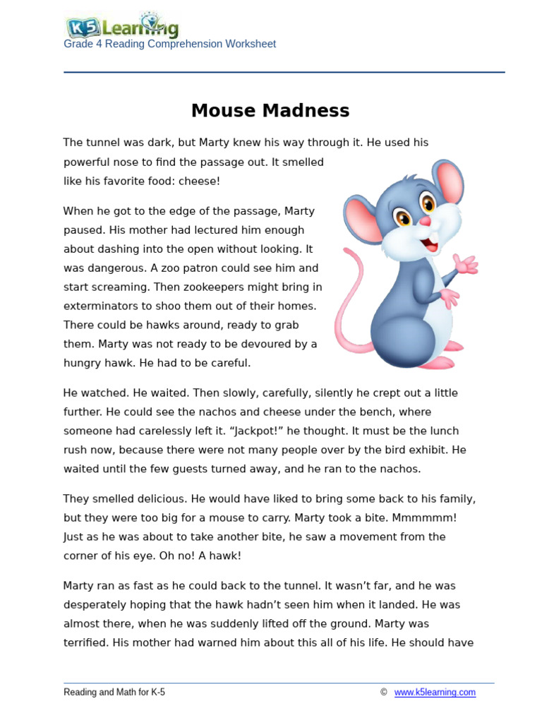 Mouse Madness: A Grade 4 Adventure | PDF