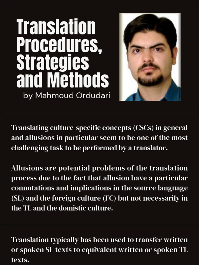 Translation Strategies and Procedures | PDF | Translations | Idiom