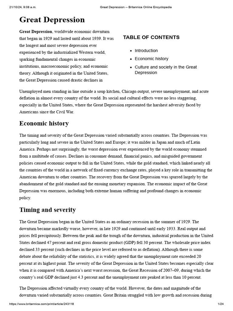 12 - S6 Great Depression - Britannica Online Encyclopedia | PDF ...