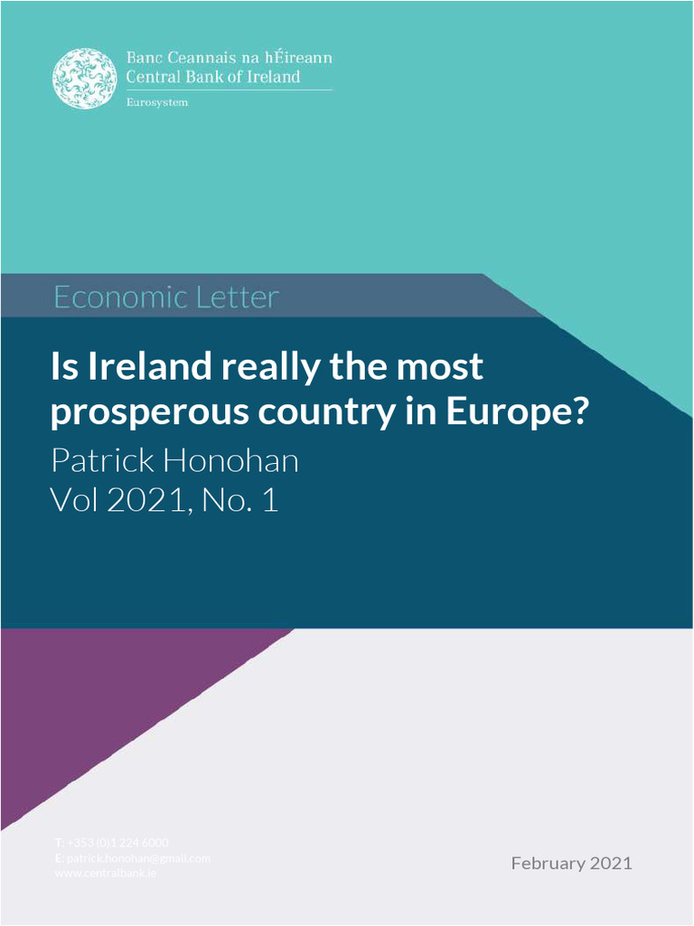 Ireland's True Economic Prosperity Explained | PDF | Gross Domestic ...