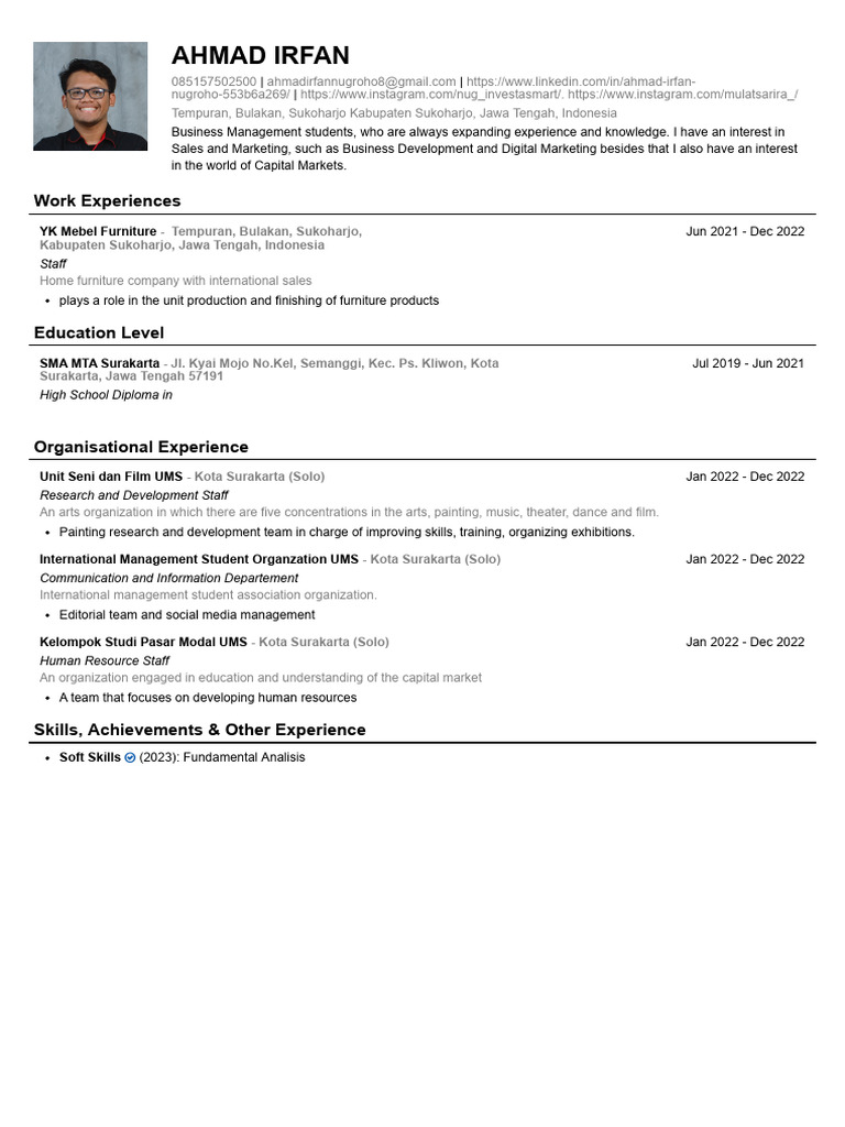 Ahmad Irfan-Resume | PDF