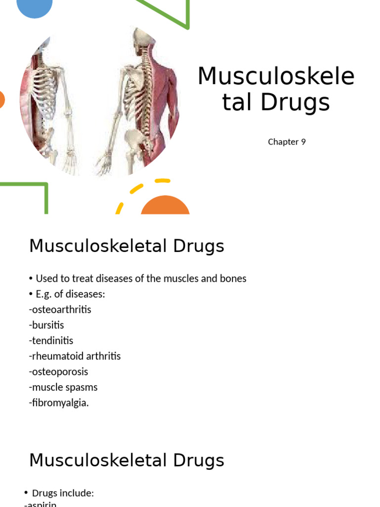 Musculoskeletal Drugs Overview and Uses | PDF | Aspirin | Bone