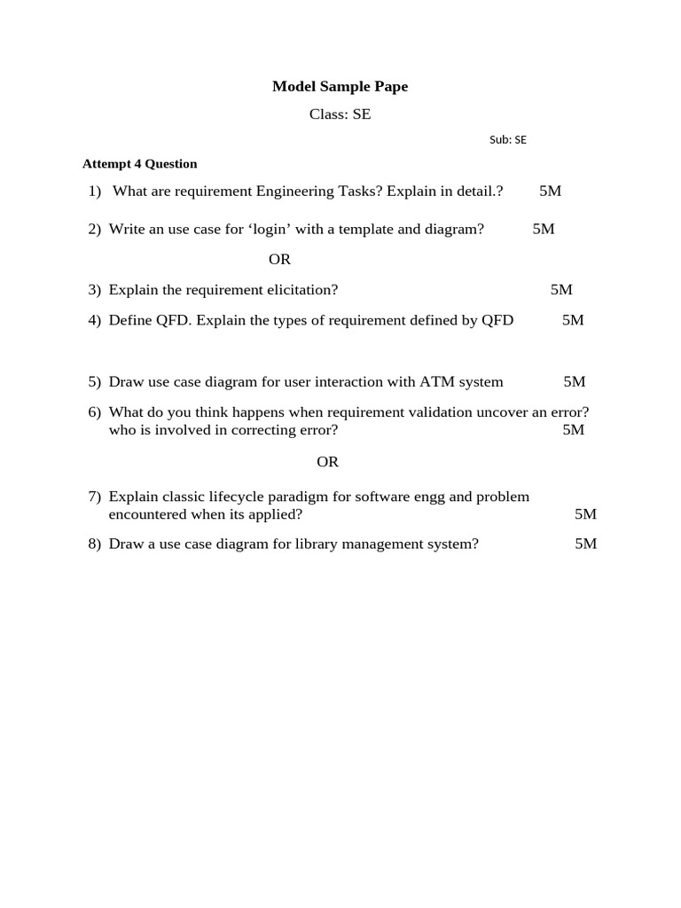 Model Sample Paper UT 2 | PDF