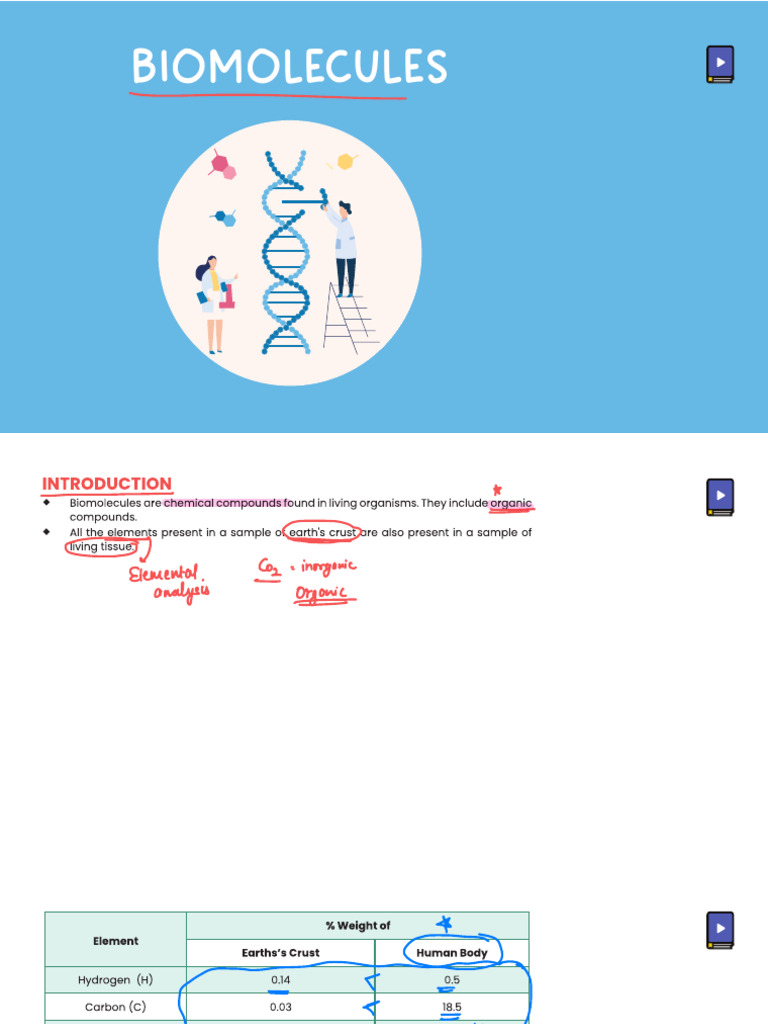 CH 9. Biomolecules - PPT | PDF | Macromolecules | Chemistry