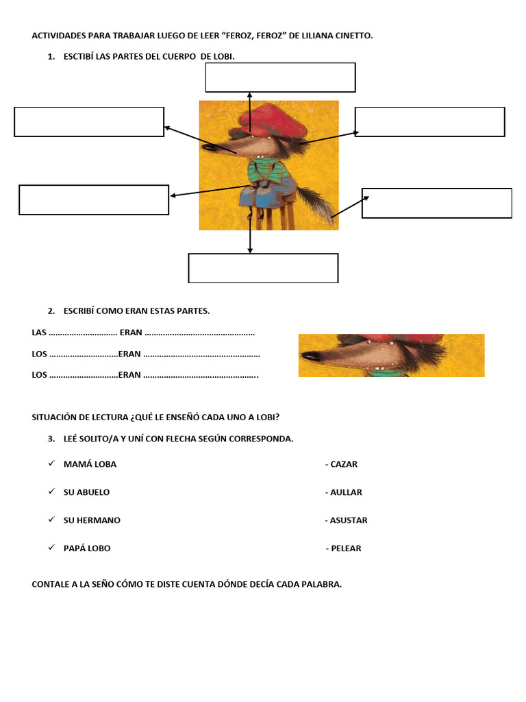Actividades de Feroz Feroz. | PDF