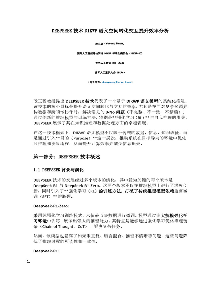 DIKWP与DEEPSEEK | PDF