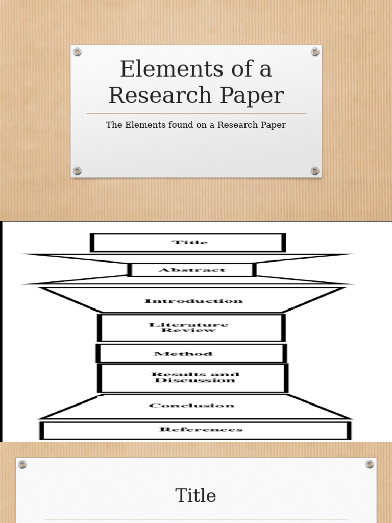 Key Elements of a Research Paper | PDF | Methodology | Learning