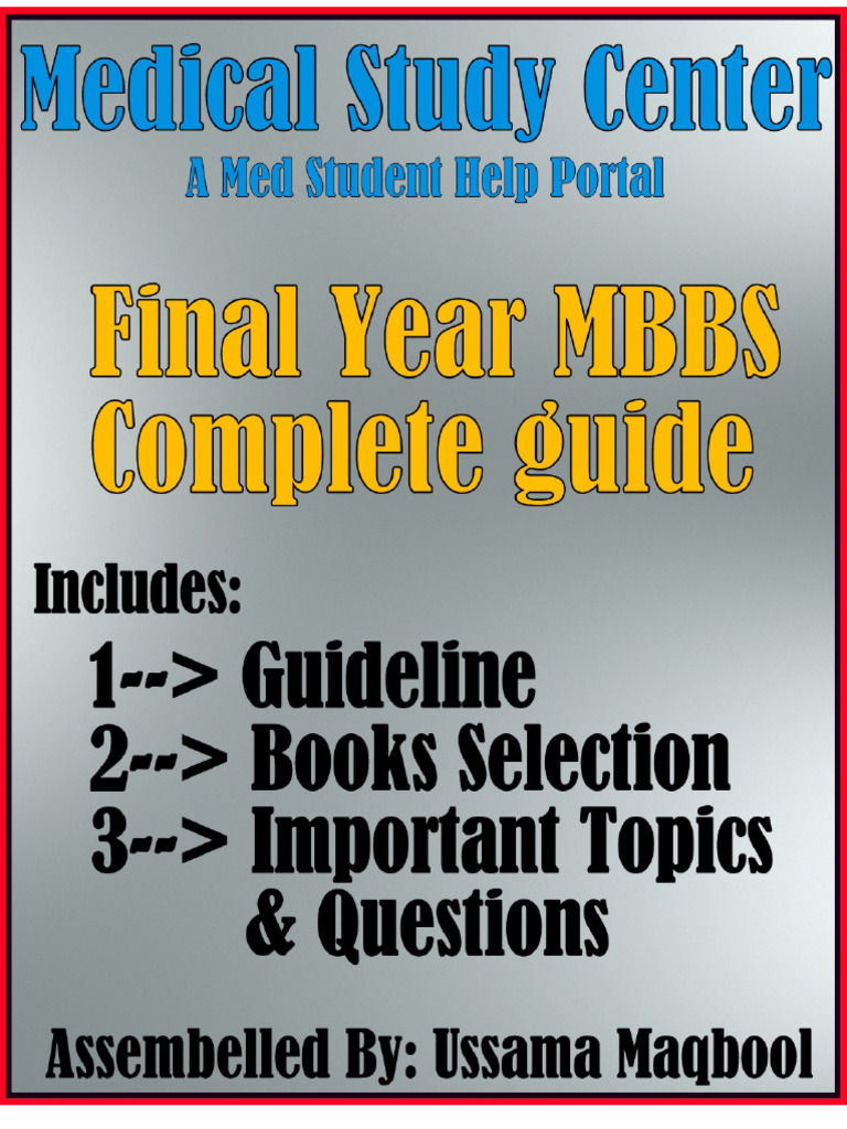 Final Year MBBS Guideline & Important Questions by Medical Study Center ...