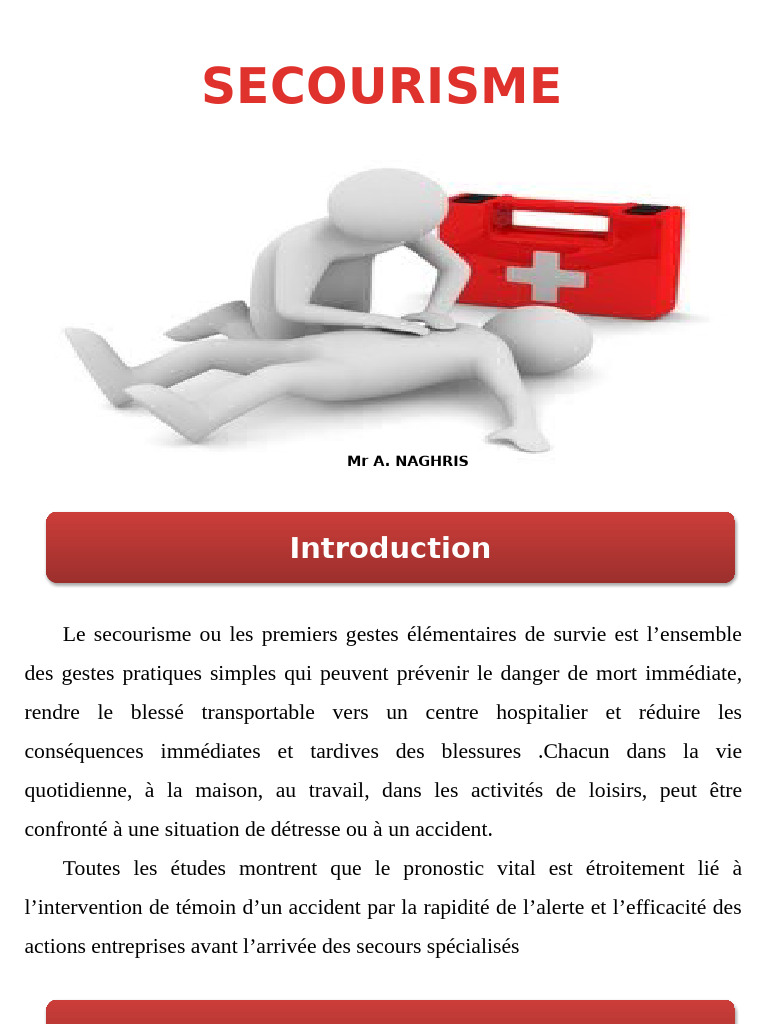 SECOURISME_final_(2)_(1) | PDF | Réanimation cardio-pulmonaire | Saignement