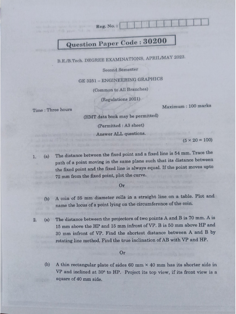 Question Paper 2 | PDF