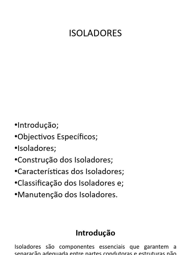 Isoladores Elétricos: Tipos e Manutenção | PDF | Transmissão de energia ...